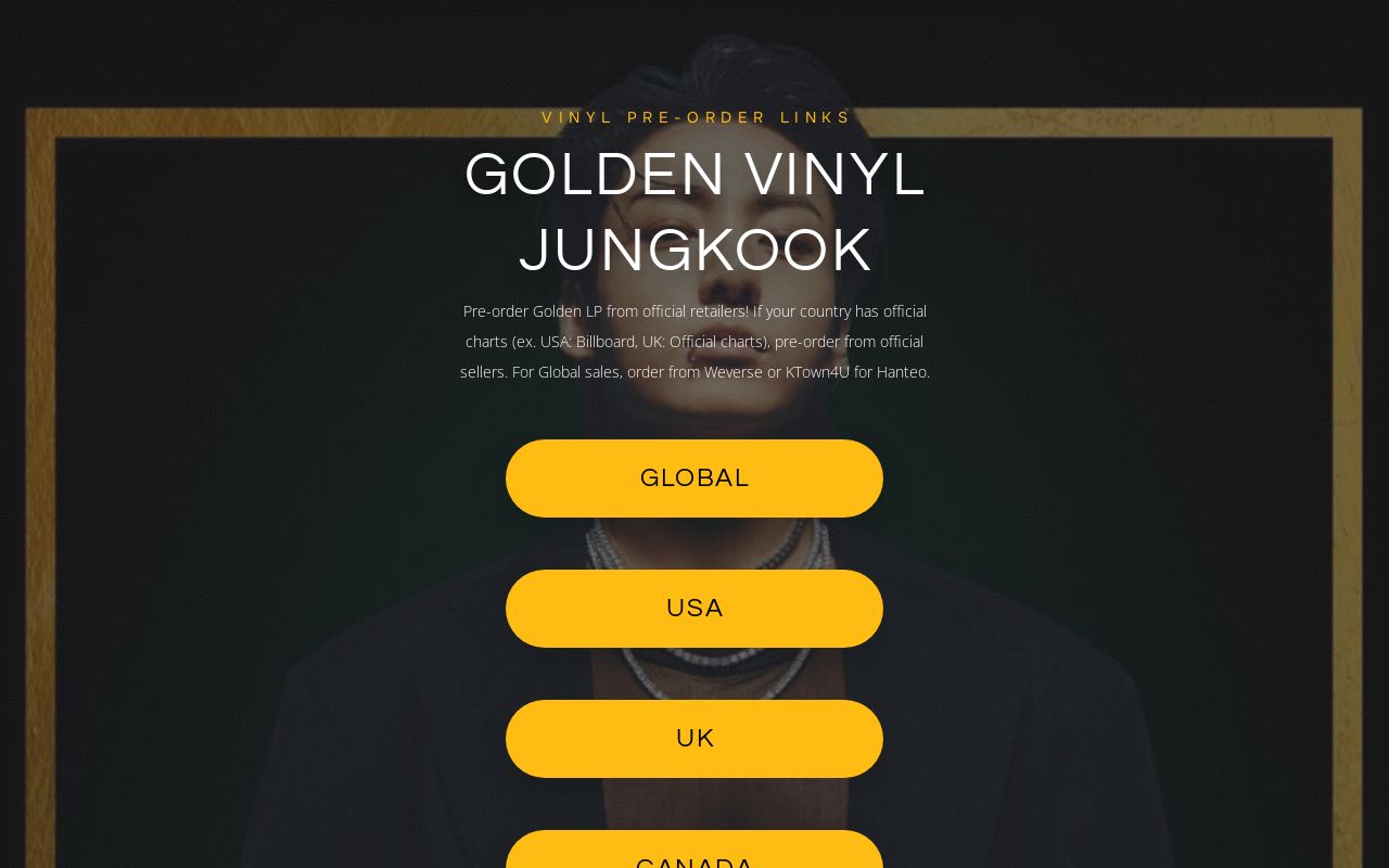 PRE-ORDER GOLDEN VINYL